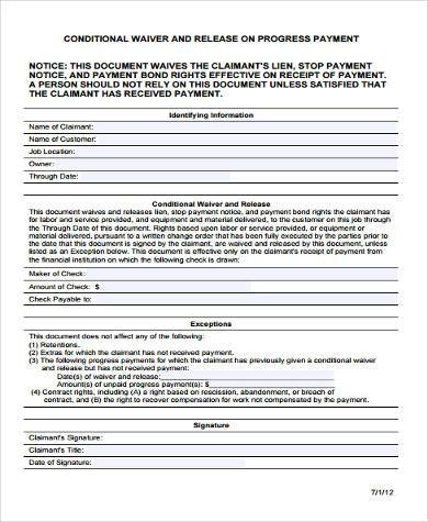 FREE 8+ Sample Waiver Release Forms in PDF | MS Word
