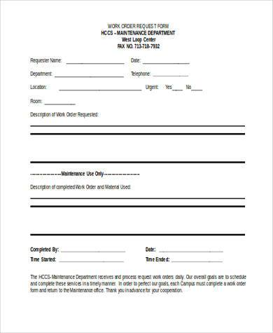 FREE 11+ Construction Work Order Form Samples, PDF, MS Word, Google Docs