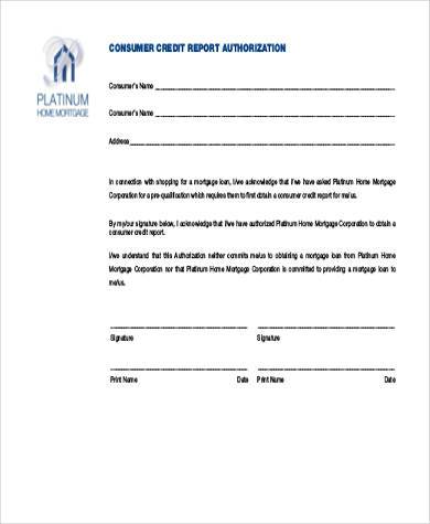 FREE 9 + Sample Credit Report Authorization Forms in MS Word | PDF
