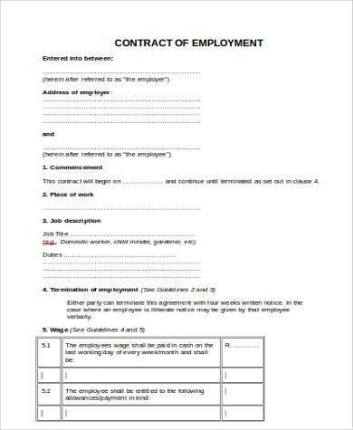 FREE 8+ Contract Labor Form Samples, PDF, MS Word, Google Docs
