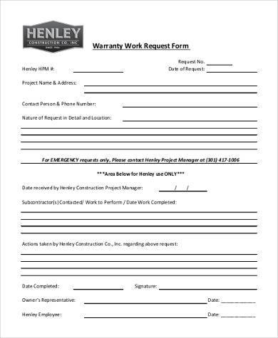 FREE 12+ Contractor Warranty Form Samples, PDF, MS Word, Google Docs