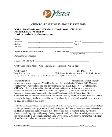 FREE 10+ Sample Credit Authorization Forms in PDF | MS Word | Excel