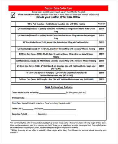 FREE 8+ Sample Custom Order Forms in PDF | MS Word