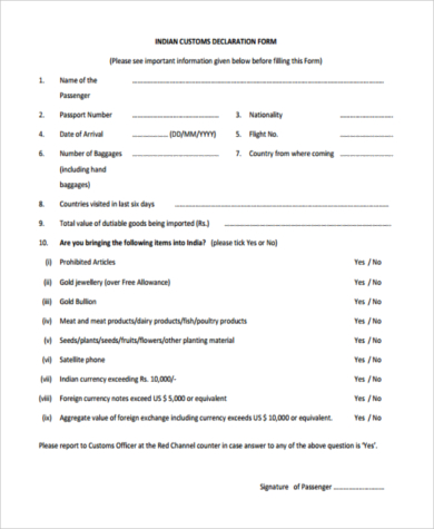 FREE 13+ Custom Declaration Form Samples, PDF, MS Word, Google Docs, Excel