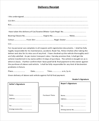 FREE 9+ Sample Receipt Forms in MS Word | PDF | Excel