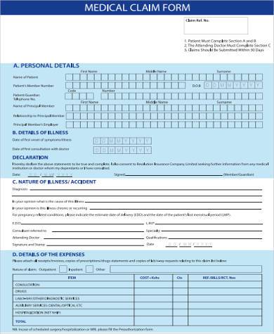FREE 8+ Dental Claim Forms & Samples in MS Word | PDF