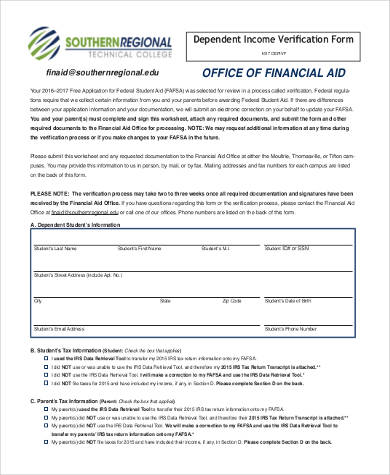 FREE 9+ Sample Income Verification Forms in PDF | Excel | MS Word