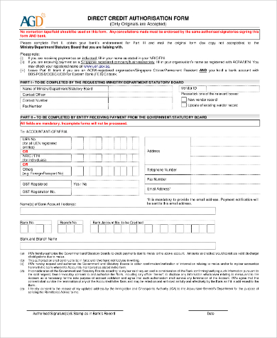 FREE 10+ Sample Credit Authorization Forms in PDF | MS Word | Excel
