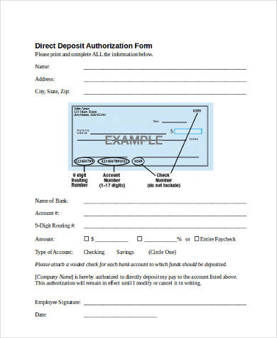 FREE 8+ Direct Deposit Authorization Forms & Samples in PDF | MS Word