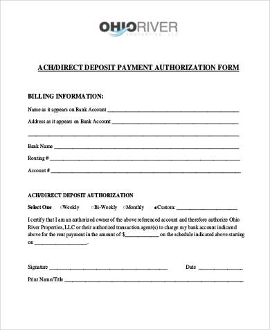 FREE 8+ Direct Deposit Authorization Forms & Samples in PDF | MS Word