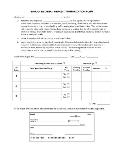 FREE 8+ Direct Deposit Authorization Forms & Samples in PDF | MS Word