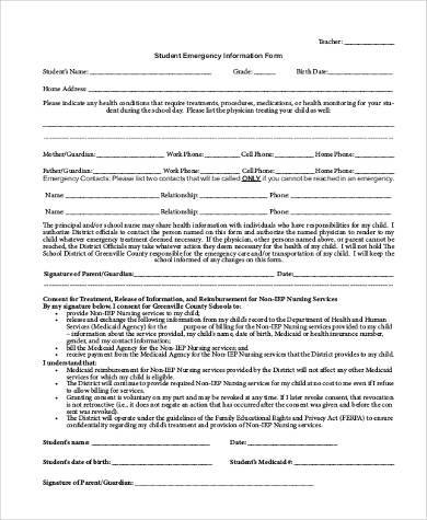 FREE 9+ Sample Emergency Information Forms in PDF | MS Word