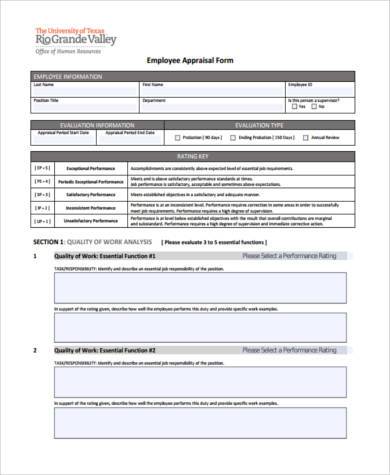 FREE 6+ Sample Annual Performance Appraisal Forms in PDF | MS Word