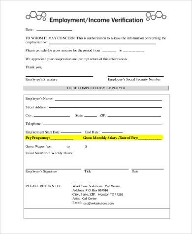 FREE 15+ Employee Verification Form Samples, PDF, MS Word, Google Docs