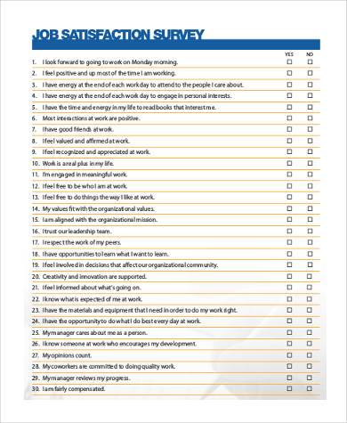 FREE 13+ Employee Survey Forms Samples, PDF, MS Word, Google Docs, Excel
