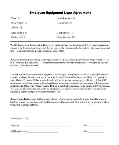 FREE 8+ Sample Loan Agreement Forms in PDF | MS Word