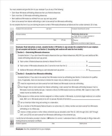 FREE 8+ Sample Employee Tax Forms in PDF | MS Word