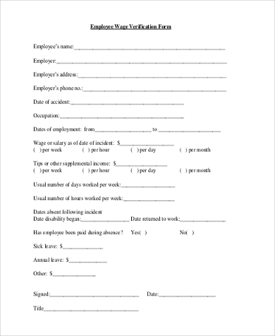 FREE 15+ Employee Verification Form Samples, PDF, MS Word, Google Docs