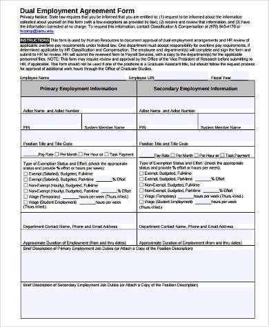 FREE 9+ Sample Employment Agreement Forms in PDF | MS Word