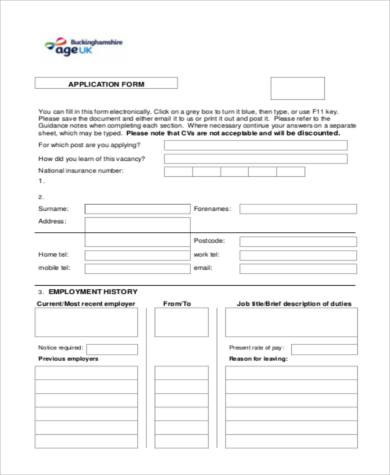 FREE 10+ Sample Employment History Forms in PDF | MS Word | Excel