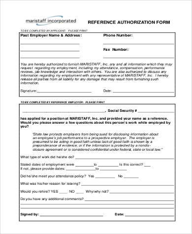 FREE 8+ Employment Authorization Forms & Samples in PDF | MS Word