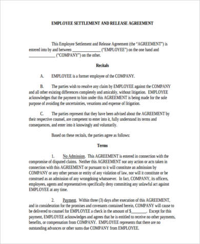 FREE 13+ Settlement Agreement Form Samples, PDF, MS Word, Google Docs