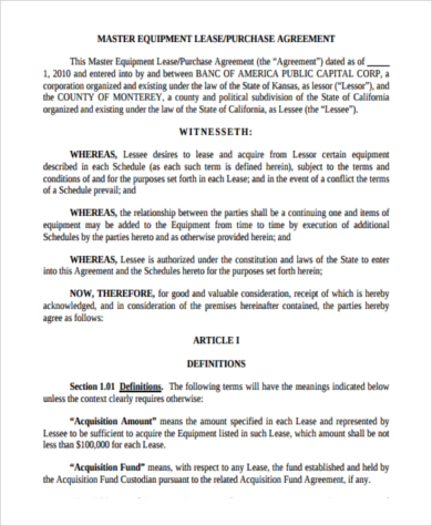 FREE 8+ Sample Lease to Purchase Forms in MS Word | PDF