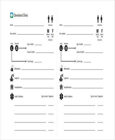 FREE 7+ Sample Family Medical History Forms in MS Word | PDF