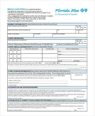 FREE 8+ Sample Health Insurance Claim Forms in PDF | MS Word
