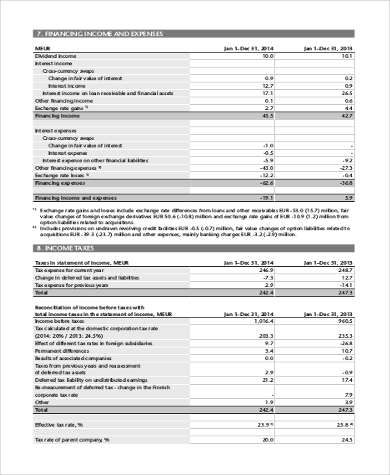 FREE 9+ Sample Financial Statement Forms in PDF | MS Word | Excel