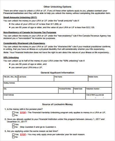 FREE 9+ Sample Financial Hardship Forms in PDF | MS Word
