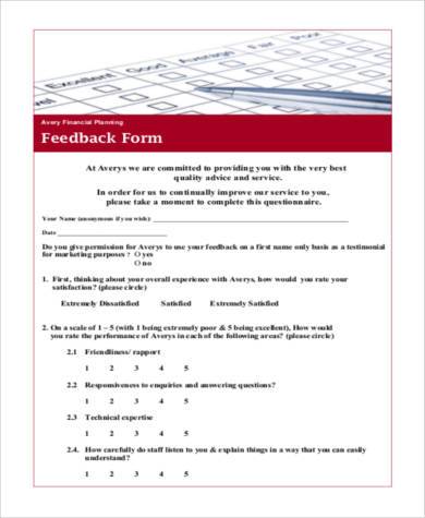 FREE 9+ Sample Financial Planning Forms in PDF | MS Word