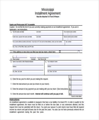 FREE 8+ Sample Installment Agreement Forms in PDF | MS Word