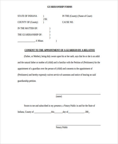 FREE 9+ Sample Legal Guardianship Forms in PDF | MS Word