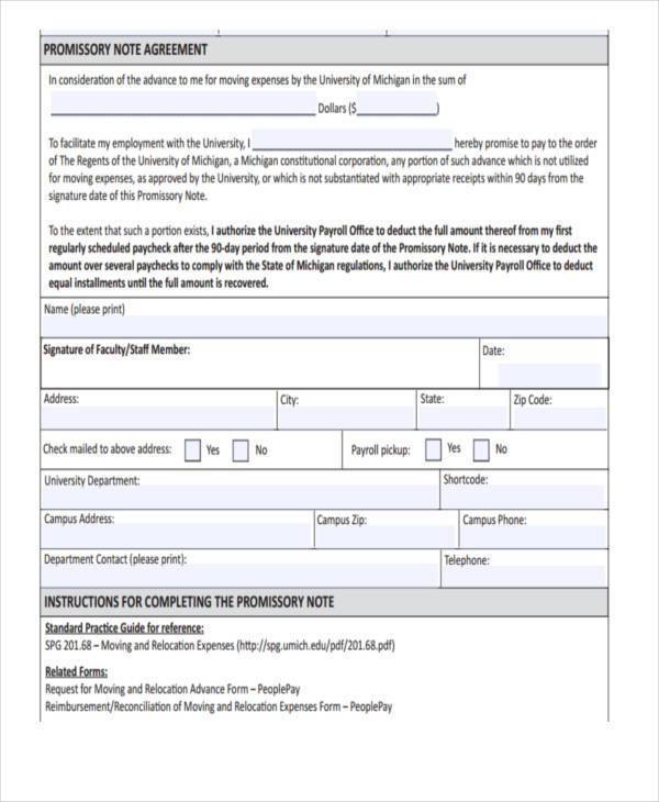FREE 11+ Promissory Note Agreement Form Samples, PDF, MS Word, Google Docs