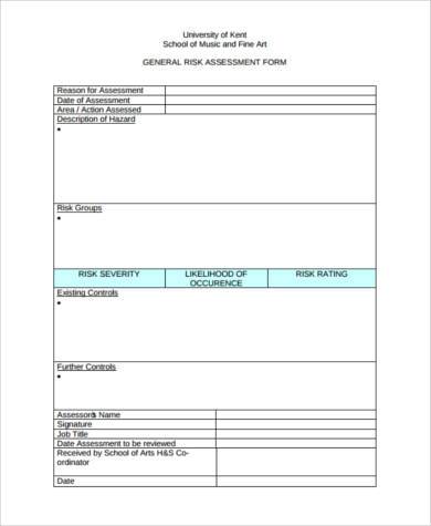 FREE 9+ Sample School Risk Assessment Forms in PDF | MS Word
