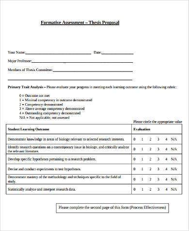 FREE 8+ Sample Thesis Proposal Forms in PDF | MS Word