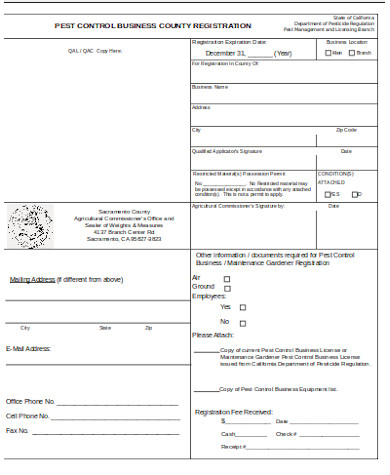 FREE 12+ Business Registration Form Samples, PDF, MS Word, Google Docs ...