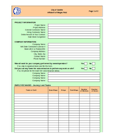 FREE 11+ Contractor Affidavit Forms in PDF | MS Word | Excel