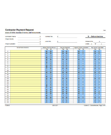 FREE 9+ Sample Contractor Payment Forms in PDF | MS Word | Excel