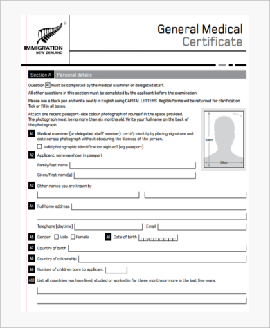 FREE 9+ Medical Certification Form Samples, PDF, MS Word, Google Docs