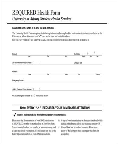 FREE 8+ Sample Physical Health Forms in PDF | MS Word