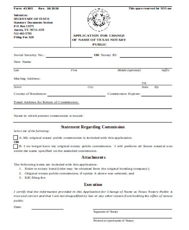 FREE 8+ Sample Social Security Name Change Forms in PDF | MS Word