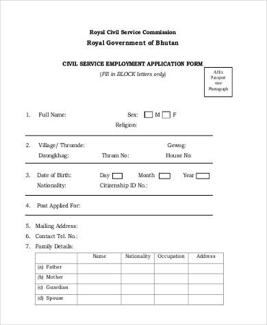 FREE 10+ Sample Generic Application Forms for Employment in PDF | MS Word