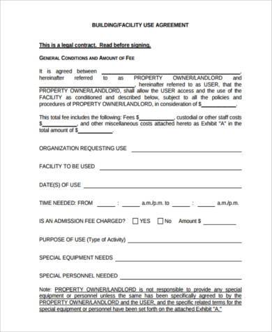 FREE 8+ Sample Facility Agreement Forms in PDF | MS Word | Excel