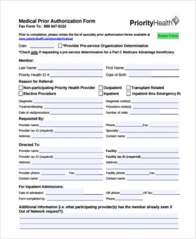 FREE 9+ Sample Pre Authorization Forms in PDF | Excel