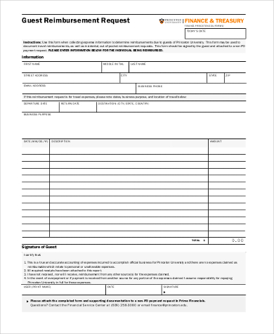 FREE 14+ Sample Reimbursement Request Forms in PDF | MS Word | Excel