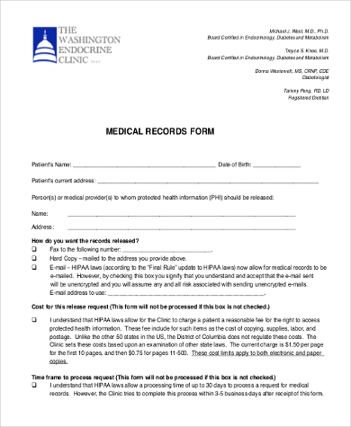 FREE 14+ Medical Records Request Form Samples, PDF, MS Word, Google Docs