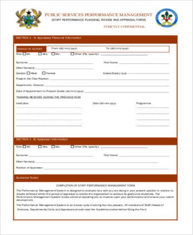 FREE 8+ Sample HR Appraisal Forms in MS Word | PDF