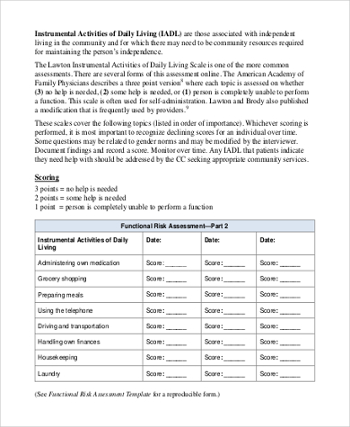 FREE 6+ Sample Fall Risk Assessment Forms in MS Word | PDF